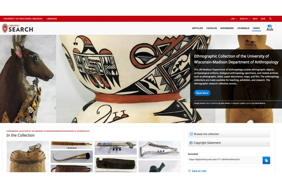 UWAC Database Overview – UW Anthropology Collection – UW–Madison